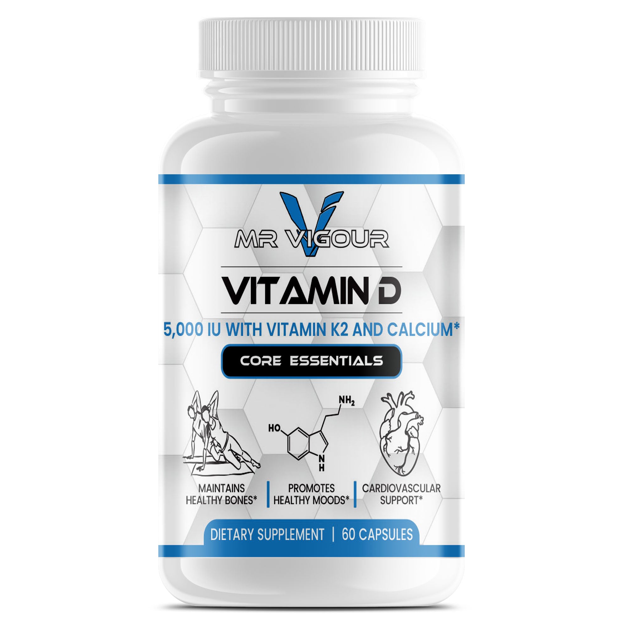 Vitamin D - 5000 IU with Vitamin K2 and Calcium – Mr Vigour Supps